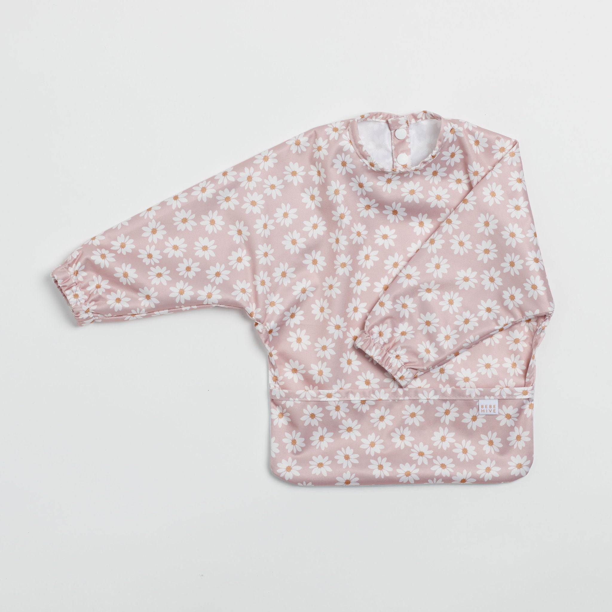Sleeved Bib - Wild Daisy Lilac Ash – Bebe Hive